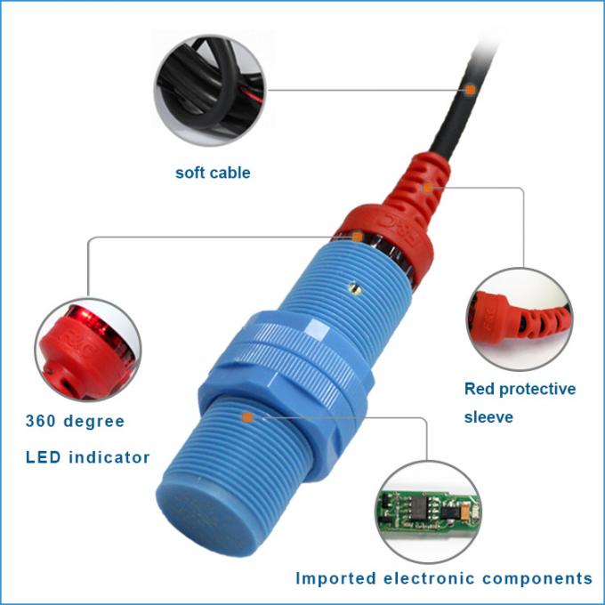 12V Plastic Detection M18 Capacitive Proximity Sensor 3 Wire PNP Sensor ... 12V Plastic Detection M18 Capacitive Proximity Sensor 3 Wire PNP Sensor ...
