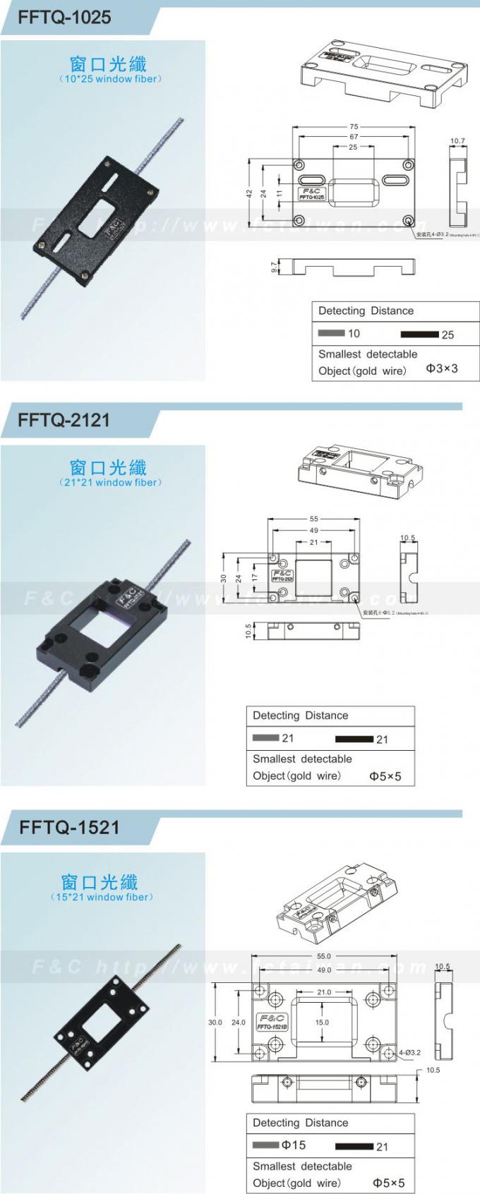 21mm Window Fiber Optic Sensor Through-Beam Reflective Falling Object ...